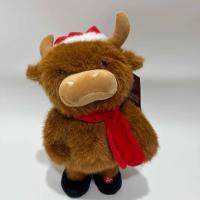 China Singing & Dancing Christmas Highland Cow Plush Toy Musical Animated Stuffed Animal Christmas Highland Cow Doll for sale