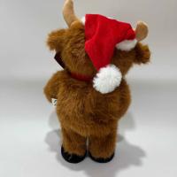 China Singing & Dancing Christmas Highland Cow Plush Toy Musical Animated Stuffed Animal Christmas Highland Cow Doll for sale