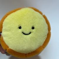 China Kawaii Egg Tart Plush Toy Soft Stuffed Cute Food Plushie for sale