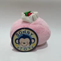 China Strawberry Swiss Roll Plush Toy Cute Pink Cream Roll Pillow Sweet Dessert Stuffed for sale