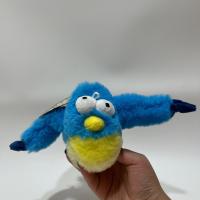 China Blue Chubby Bird Plush Toy with Sound Squeeze to Chirp Funny Stuffed Bird Interactive Stress Relief Toy for sale