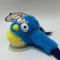 China Blue Chubby Bird Plush Toy with Sound Squeeze to Chirp Funny Stuffed Bird Interactive Stress Relief Toy for sale