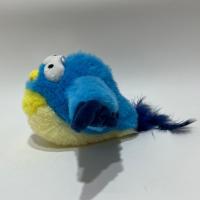 China Blue Chubby Bird Plush Toy with Sound Squeeze to Chirp Funny Stuffed Bird Interactive Stress Relief Toy for sale