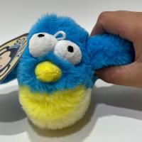 China Blue Chubby Bird Plush Toy with Sound Squeeze to Chirp Funny Stuffed Bird Interactive Stress Relief Toy for sale