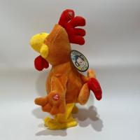 China Yellow Long-Haired Chicken Plush Toy with Neck-Pull Clucking Singing & Dancing Funny Rooster Doll Interactive Stress Relief Toy for sale