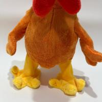 China Yellow Long-Haired Chicken Plush Toy with Neck-Pull Clucking Singing & Dancing Funny Rooster Doll Interactive Stress Relief Toy for sale
