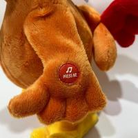 China Yellow Long-Haired Chicken Plush Toy with Neck-Pull Clucking Singing & Dancing Funny Rooster Doll Interactive Stress Relief Toy for sale