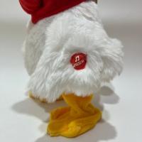 China White Chicken Plush Toy with Neck-Pull Clucking Singing & Dancing Funny Rooster Doll Interactive Stress Relief Toy for sale