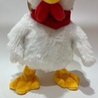 China White Chicken Plush Toy with Neck-Pull Clucking Singing & Dancing Funny Rooster Doll Interactive Stress Relief Toy for sale