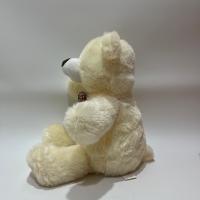 China Singing & Clapping Cream Teddy Bear Plush Toy Interactive Music Bear Classic Plaid Bowtie Stuffed Animal for sale