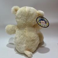 China Singing & Clapping Cream Teddy Bear Plush Toy Interactive Music Bear Classic Plaid Bowtie Stuffed Animal for sale