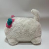 China Blinking Purring Fluffy Cat Plush Toy Cute Meowing Interactive Kitten Pink Teal Long-Haired Stress Relief Companion for sale