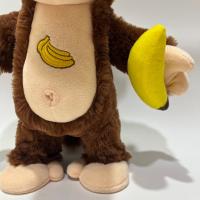 China Interactive Banana-Stealing Monkey Plush Toy Emotional Reaction Gorilla Doll Funny Novelty Gift for sale