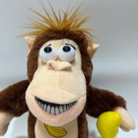 China Interactive Banana-Stealing Monkey Plush Toy Emotional Reaction Gorilla Doll Funny Novelty Gift for sale