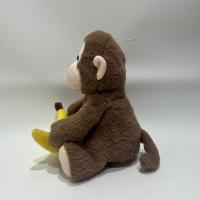 China Interactive Peek-a-Boo Monkey Plush Toy with Recording and Singing Functions Banana Holding Hide and Seek Stuffed Animal for sale