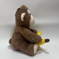 China Interactive Peek-a-Boo Monkey Plush Toy with Recording and Singing Functions Banana Holding Hide and Seek Stuffed Animal for sale