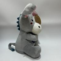 China Interactive Peek-a-Boo Donkey Plush Toy with Voice and Music Functions Cute Pink-Eared Hide and Seek Comfort Toy for sale