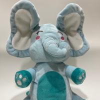 China Interactive Peek-a-Boo Elephant Plush Toy with Recording and Singing Buttons Fun Voice Lines to Amuse Babies for sale