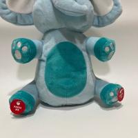 China Interactive Peek-a-Boo Elephant Plush Toy with Recording and Singing Buttons Fun Voice Lines to Amuse Babies for sale