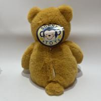 China Breathing Light Sleep Soothing Teddy Bear Plush Toy Brown Sleeping Bear Pillow Baby Sleep Aid for sale