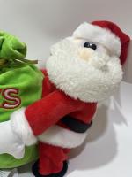 China Santa and Reindeer Plush Set Green TOYS Gift Bag Christmas Decoration Doll for sale