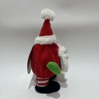 China Walking Plush Santa Toy Big Beard Round Doll Walking Mechanism Animated for sale
