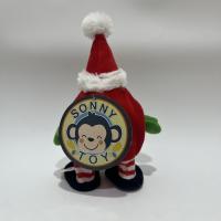 China Walking Plush Santa Toy Big Beard Round Doll Walking Mechanism Animated for sale