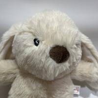 China Big Ear Plush Bunny Toy Cream White Lop Rabbit Weighted Soothing Sleep Doll Birthday Gift for Kids for sale