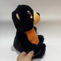 China Heated Black Bear Plush Toy Orange Black Warming Doll Heatable Hand Warmer Bed Warmer Winter Gift for sale