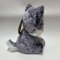 China Sparkling Eyes Husky Plush Toy Grey White Big Eye Wolf Dog Doll Realistic Pet Dog Companion Gift for Kids for sale