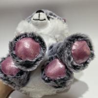 China Sparkling Eyes Husky Plush Toy Grey White Big Eye Wolf Dog Doll Realistic Pet Dog Companion Gift for Kids for sale