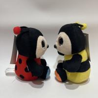 China Sparkling Eyes Ladybug and Bee Plush Toy Red Yellow Options Cute Insect Doll Cognitive Toy for Kids for sale