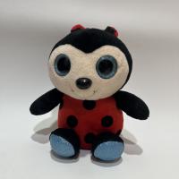 China Sparkling Eyes Ladybug and Bee Plush Toy Red Yellow Options Cute Insect Doll Cognitive Toy for Kids for sale