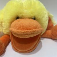 China Little Yellow Duck Hand Puppet Plush Toy Quacking Duck Doll Parent-Child Storytelling Prop Soothing Doll for Kids for sale