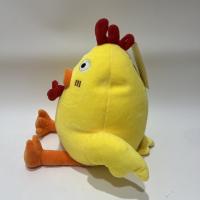 China Foam Particle Filled Little Yellow Chicken Plush Cushion Round Yellow Chick Pillow Soft Particle Doll Nap Sofa Decoration for sale