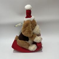 China Christmas Sleigh Dog Plush Toy Swinging and Singing Dog Doll Holiday Interactive Toy for sale