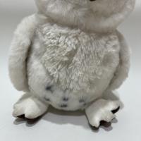 China Realistic Snowy Owl White Owl Plush Toy Lifelike Amber Eyes Fluffy Feather Texture Standable Design for sale