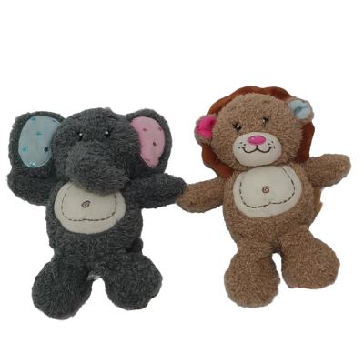 China 0.15m 5.9in Giant Lion & Elephant Plush Stuffed Animals - 100% PP Cotton Baby Toys with Custom Packaging for sale