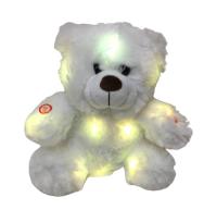 China 0.82ft LED Color Changing Teddy Bear Plush Toy with Music and Lights - 0.25M Furry Night Light Companion for sale