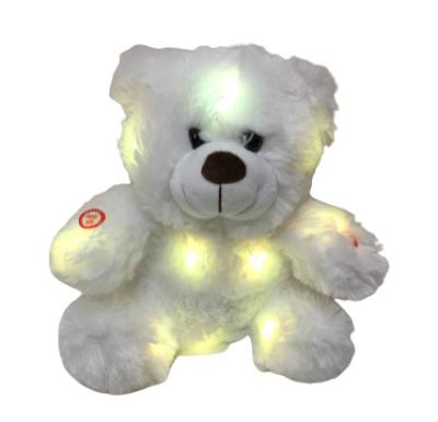 China 0.82ft LED Color Changing Teddy Bear Plush Toy with Music and Lights - 0.25M Furry Night Light Companion for sale
