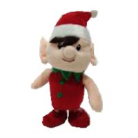 China 7.87 Inch Interactive Christmas Plush Elf Toy with Voice Recording & Walking Function - 0.2M Size, 3 AAA Battery Powered for sale