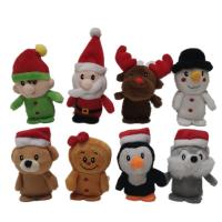 China 80MM Soft Penguin Christmas Plush Toys with Sound - 8 Assorted Animal Designs, 100% PP Cotton Filling, EU/USA/Canada Certified for sale