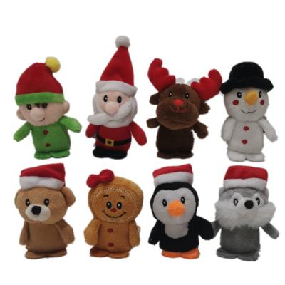 China 80MM Soft Penguin Christmas Plush Toys with Sound - 8 Assorted Animal Designs, 100% PP Cotton Filling, EU/USA/Canada Certified for sale