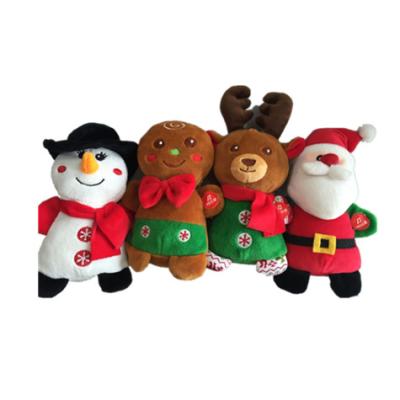 China 7.09'' Singing Christmas Plush Toys with Custom Sound - 6 Assorted Animals, 60-70 Day Delivery for sale