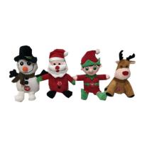 China 4 Assorted 0.23M Christmas Plush Music Box Toys with Frosty The Snowman Design - Customizable OEM Options for sale