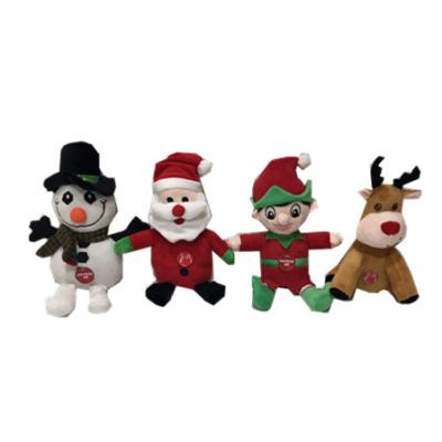 China 4 Assorted 0.23M Christmas Plush Music Box Toys with Frosty The Snowman Design - Customizable OEM Options for sale