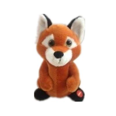China 6-inch 15cm Talking Fox Stuffed Animal with Voice Recording - Realistic Arctic Fox Plush Toy for Kids for sale