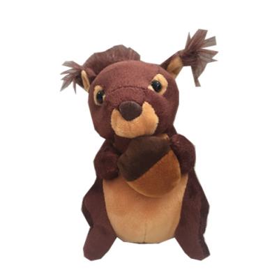 China 7-inch Brown Giant Squirrel Interactive Plush Toy with Sound Imitation and Body Shaking - 17cm Kids Gift Powered by 3 AAA Batteries for sale