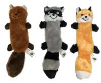 China 11.4in 29cm Plush Dog Toys with Crinkle Sound - Yellow Brown Grey Animal Stuffed Toys for Pets for sale