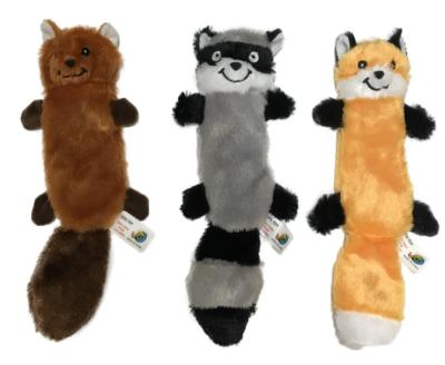 China 11.4in 29cm Plush Dog Toys with Crinkle Sound - Yellow Brown Grey Animal Stuffed Toys for Pets for sale